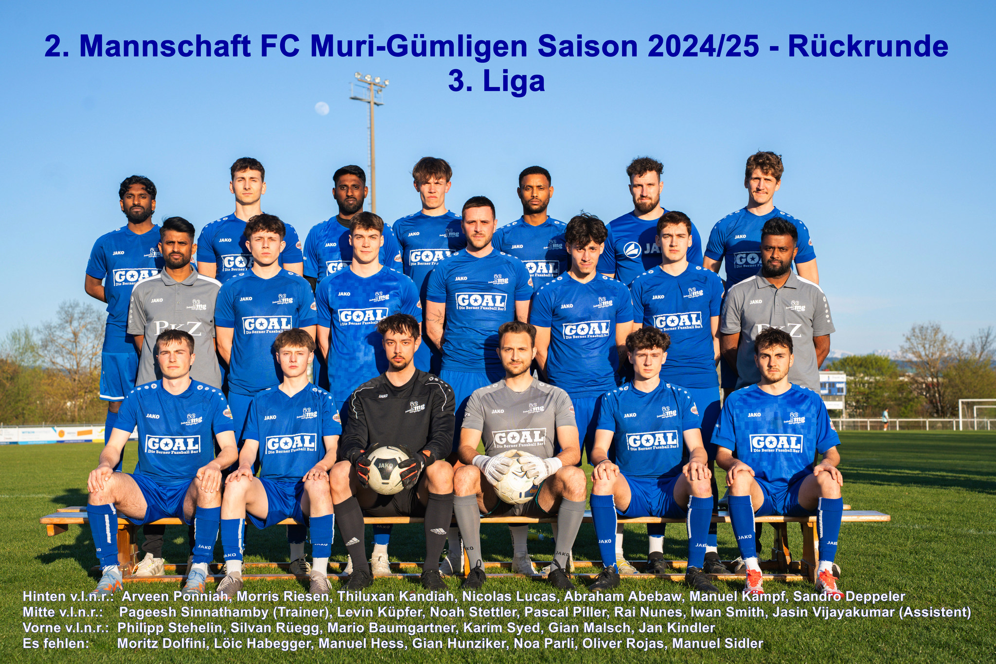 Kader 2. Mannschaft (3. Liga) Saison 2024/25 (Rückrunde) – FC Muri-Gümligen